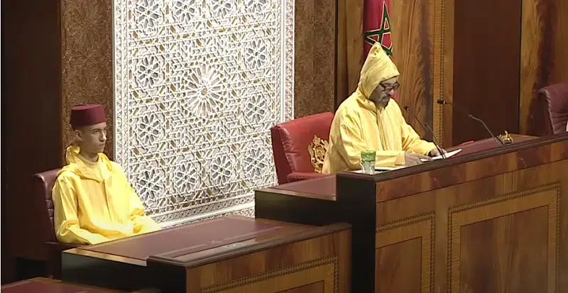 Le Roi Mohammed VI adresse un discours au Parlement à l’occasion de l’ouverture de la session d ...